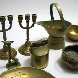 Large Lot of Vintage Brass Items Various Shapes and Sizes Brass Decor ...