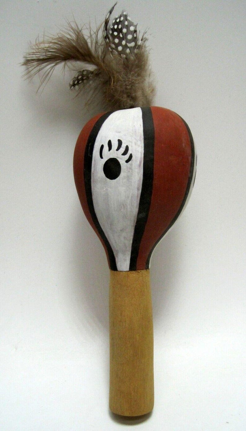 VTG Native American Hand Made Hopi Gourd Rattle Hand Painted - Etsy