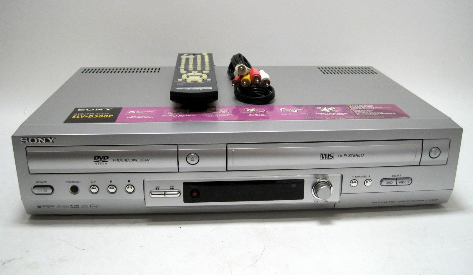 Sony SLV-D500P Dvd/vhs Vcr Combo Player & Recorder W/remote and AV ...