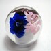 Larson Crystal Blown Glass Paperweight 4 Inch Made in USA Flowers Trio ...