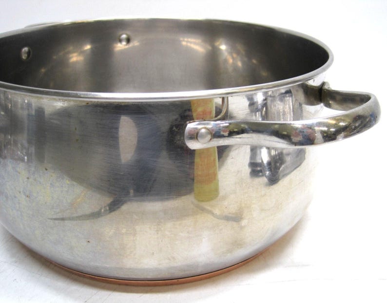 REVERE WARE Stainless Ellipse Heavy Thick Copper Bottom Pot 6qt - Etsy