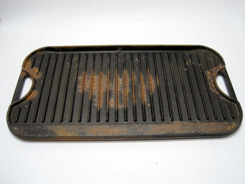 Lodge Pro Grid Iron PG12 Two Sided Cast Iron 20”x 10 1/2” X 1 ...
