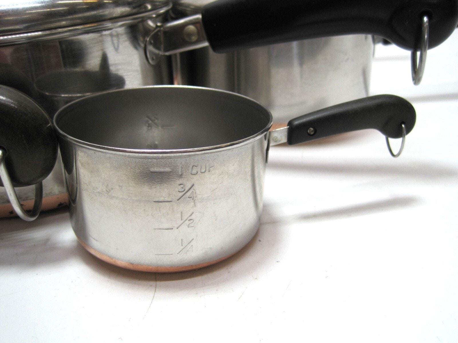 11 Piece Revere Ware Copper Bottom Pans 6qt 3qt 2qt 1qt 8" Skillet - Etsy