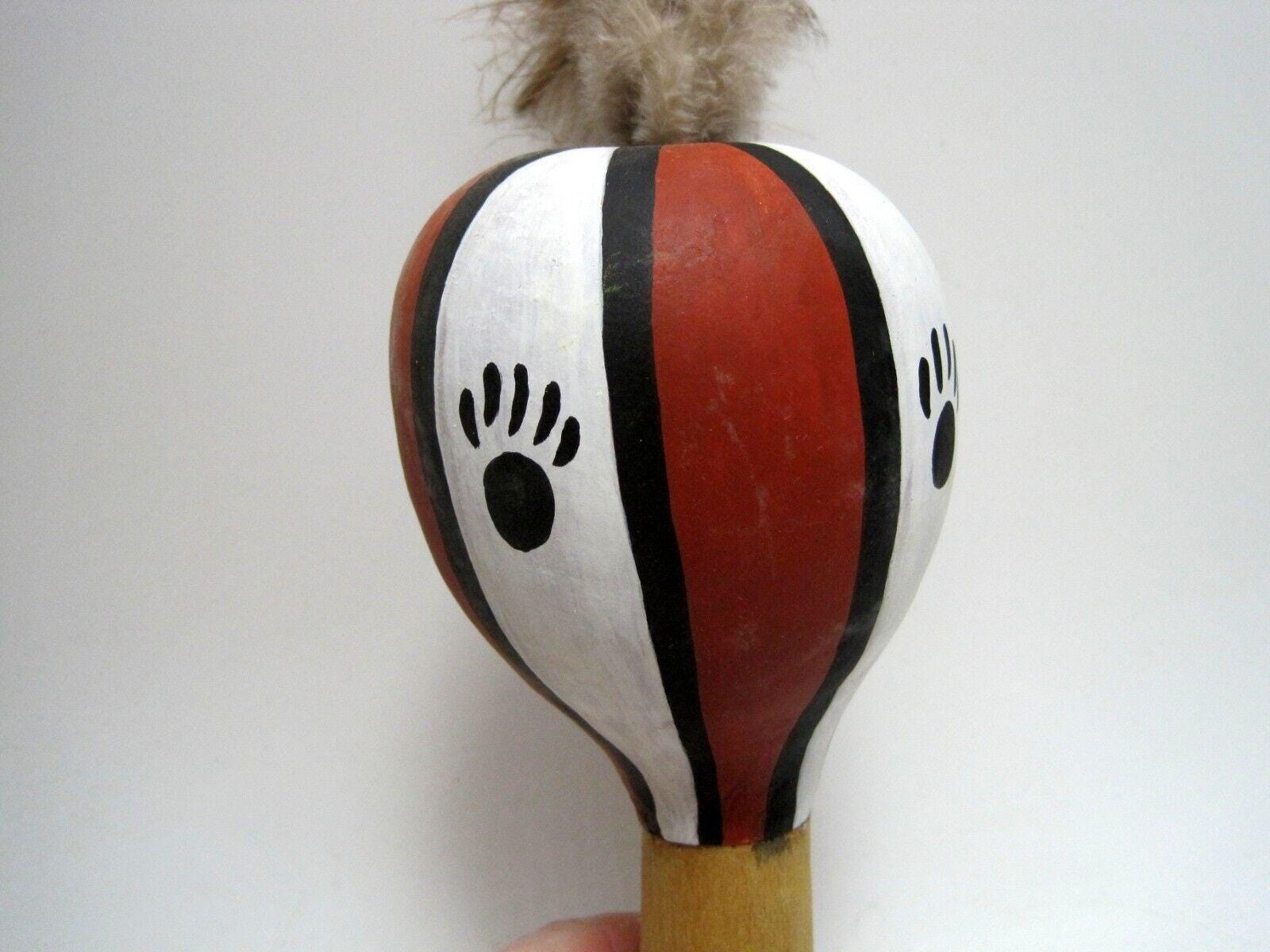 VTG Native American Hand Made Hopi Gourd Rattle Hand Painted - Etsy