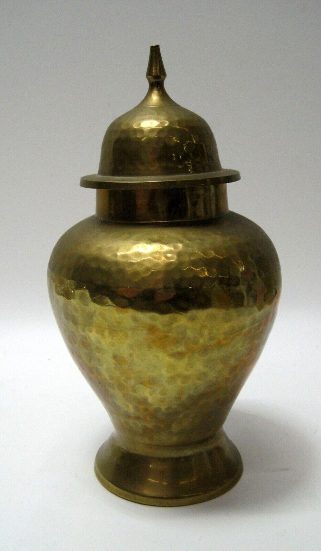 Vintage Decorative Hammered Solid Brass Ginger Jar Made in India 9" - Etsy