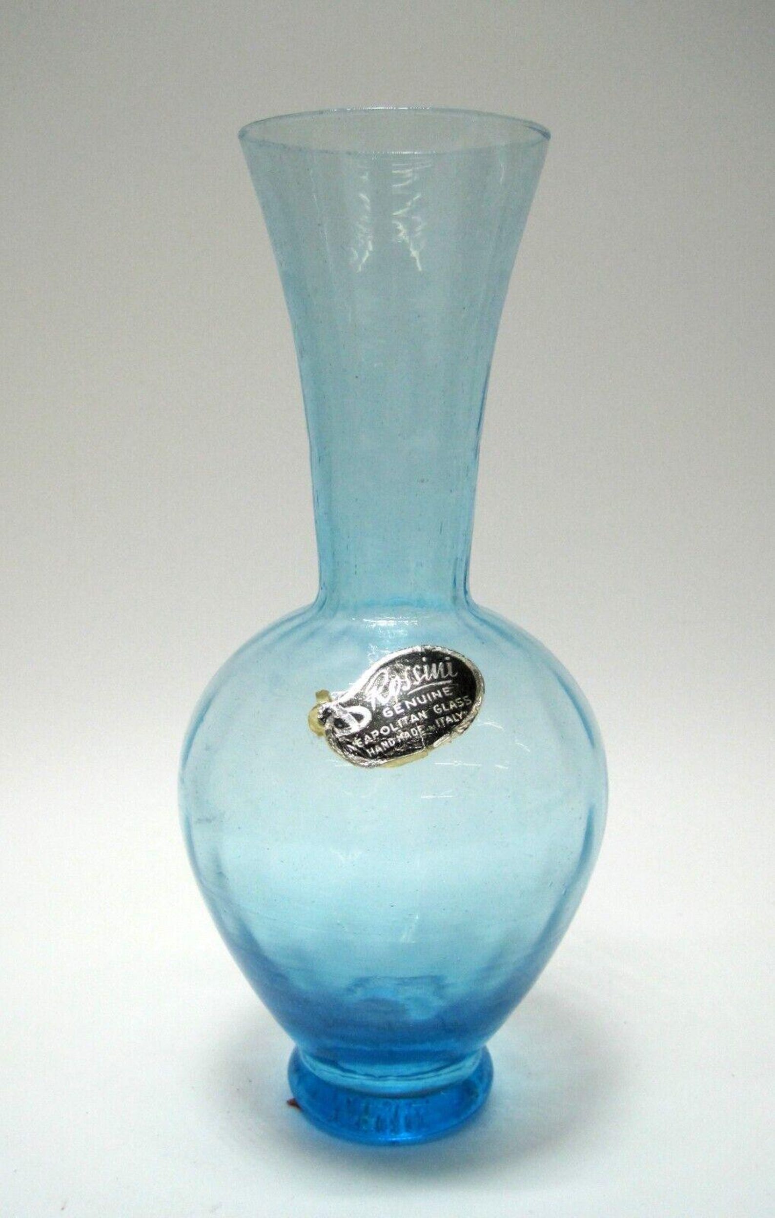 VTG MCM Boho Blue Rossini Made in Italy Empoli Glass Vase 8 1/4" - Etsy