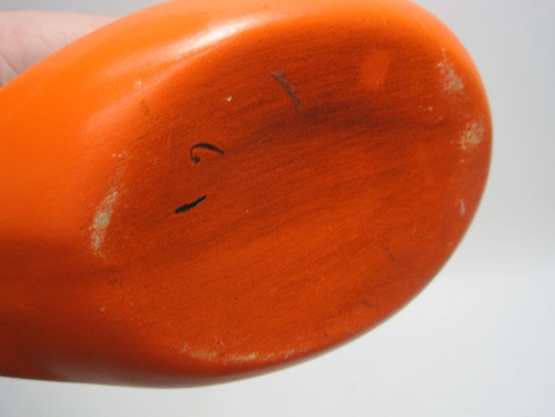 Vintage Ceramic Chubby Ruddy Duck Planter Hand Painted Orange Black - Etsy