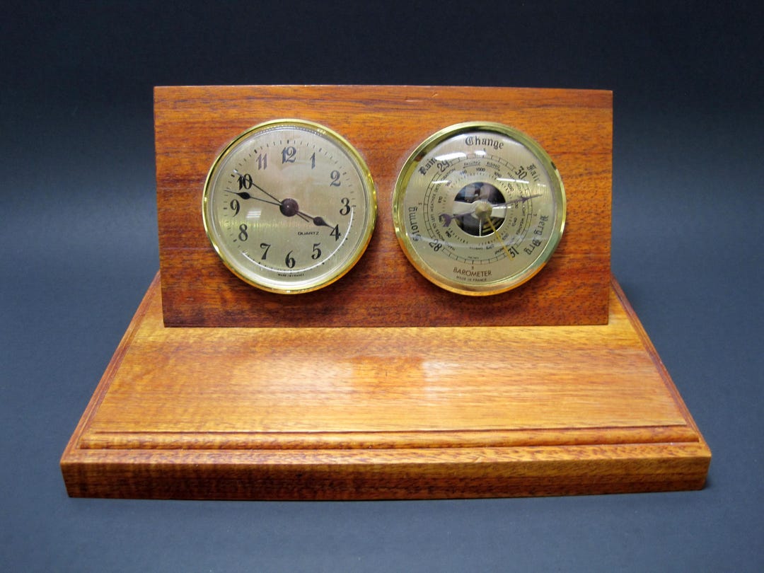 VTG Weather Station Clock & Barometer Humidity Made in France Solid ...