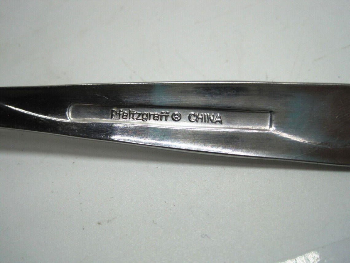 16 Piece Pfaltzgraff Stainless Steel Flatware Set Wavy Lines - Etsy