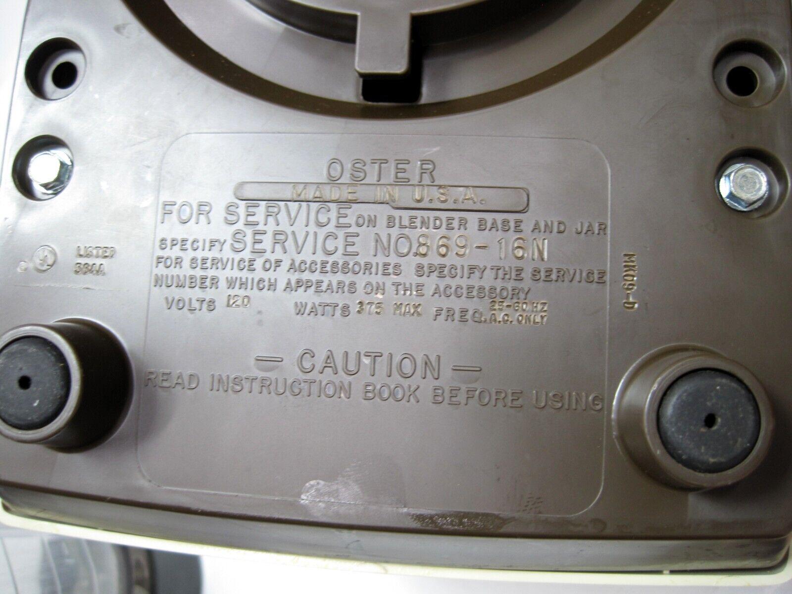 Vintage Oster Osterizer Galaxie 10 Speed Blender Tested 869-16N - Etsy