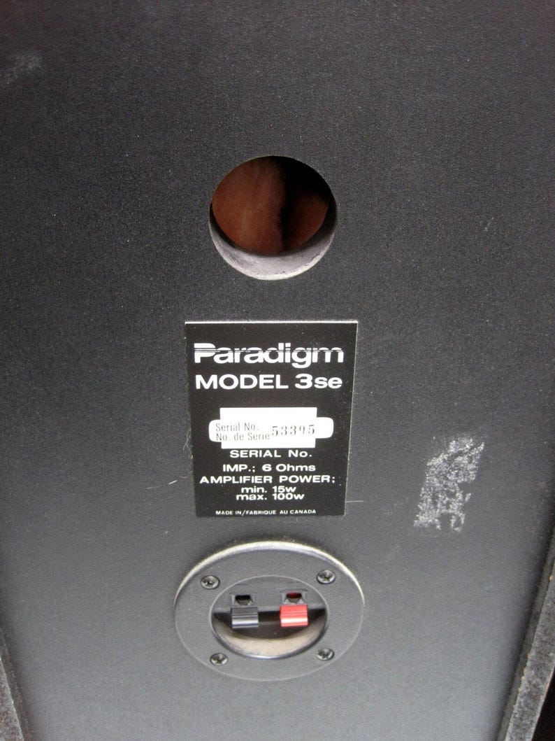 Paradigm 3SE Audiophile Bookshelf Speakers. 8" Woofer With Dome Tweeter ...