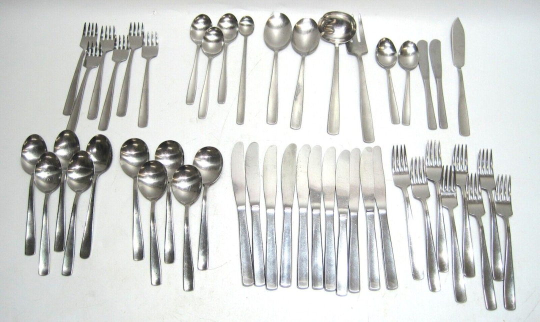 48 Pieces GENSE FACETTE Sweden Stainless 18-8 Flatware W/serving - Etsy