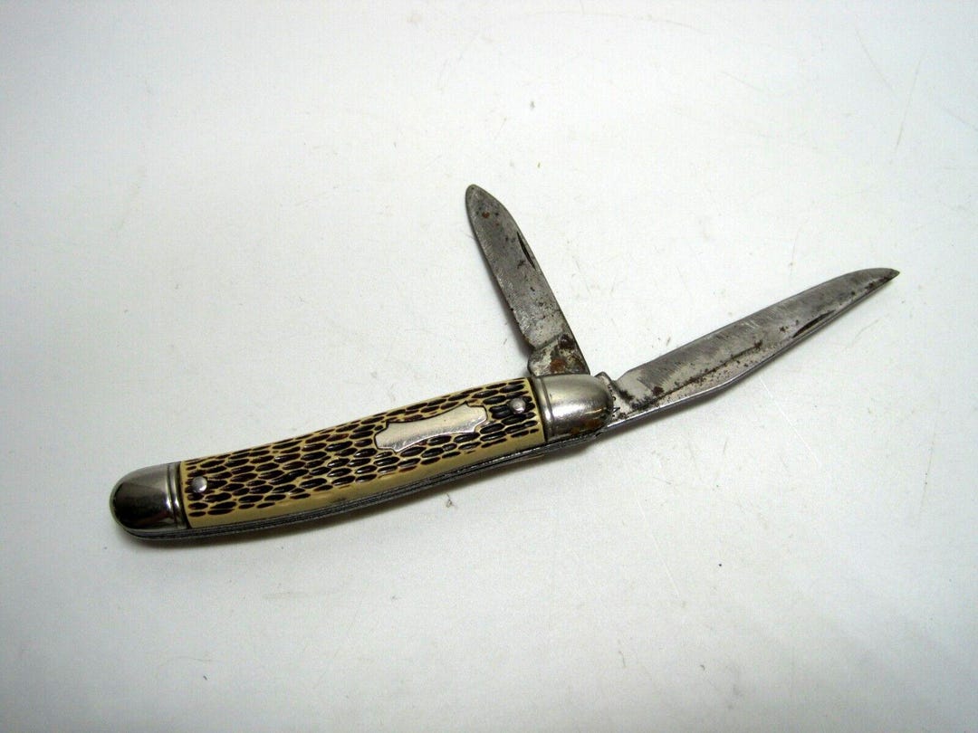 Vintage Colonial? USA Two Blade Pocket Knife - Etsy