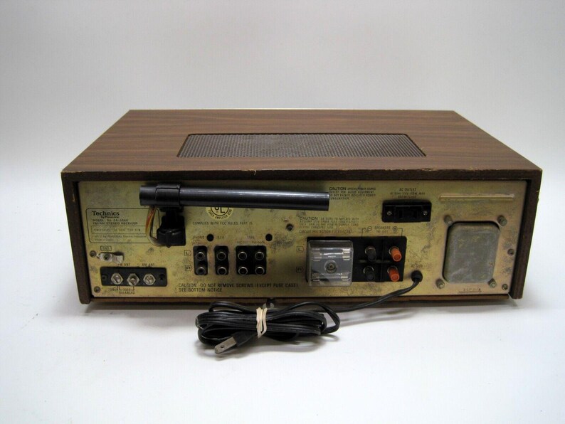 Technics SA-5060 Receiver Vtg Woodgrain AM/FM Stereo Silver Face Parts ...