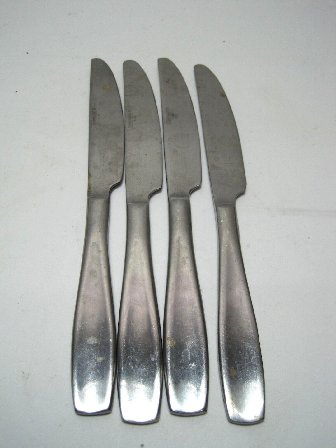 Set of 4 - Cambridge Satin Aspen Stainless Dinner Knives Flatware - Etsy