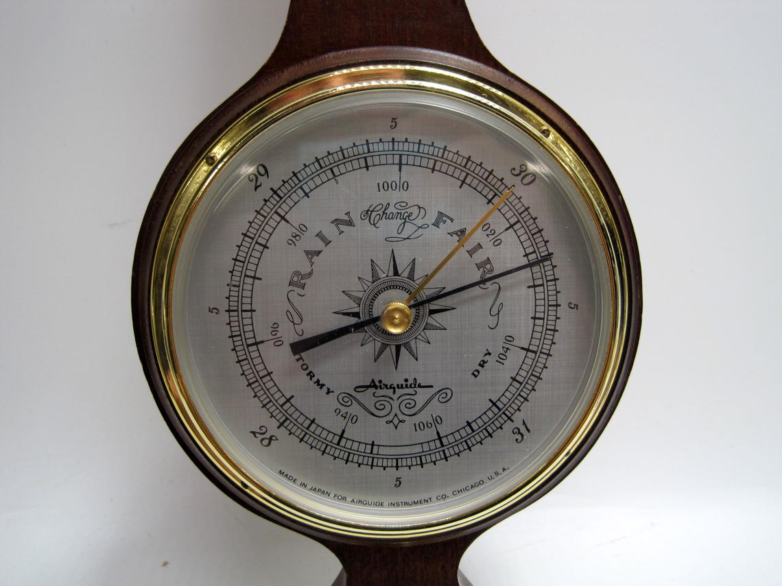 Barometer Airguide USA Banjo Style Weather Station Thermometer - Etsy
