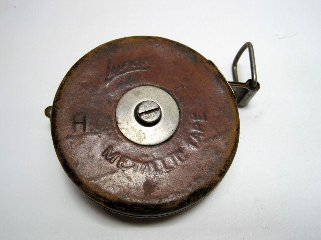 Vintage Lufkin Tape Measure 25’ Foot Woven Metallic Rule Co. Saginaw ...