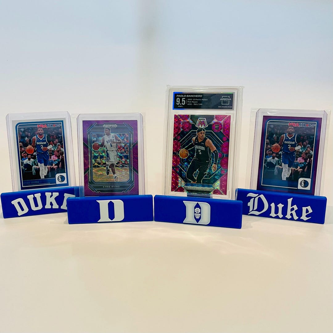Duke Blue Devils Sports Card Stand: Graded & Ungraded Cards - Etsy