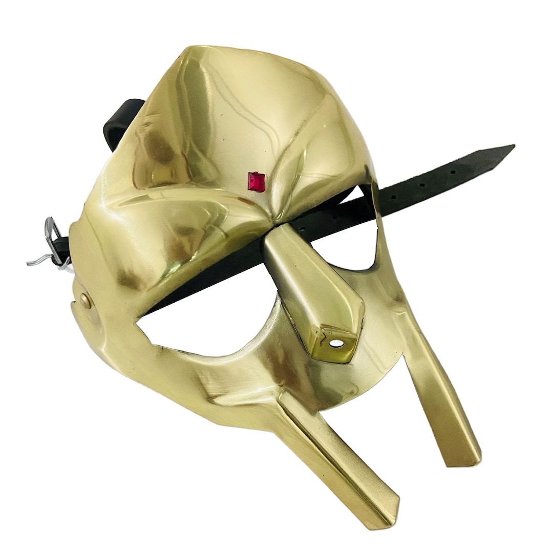 Metal Steel Face Mask Armor Medieval MF Doom Rapper Mask Gladiator ...