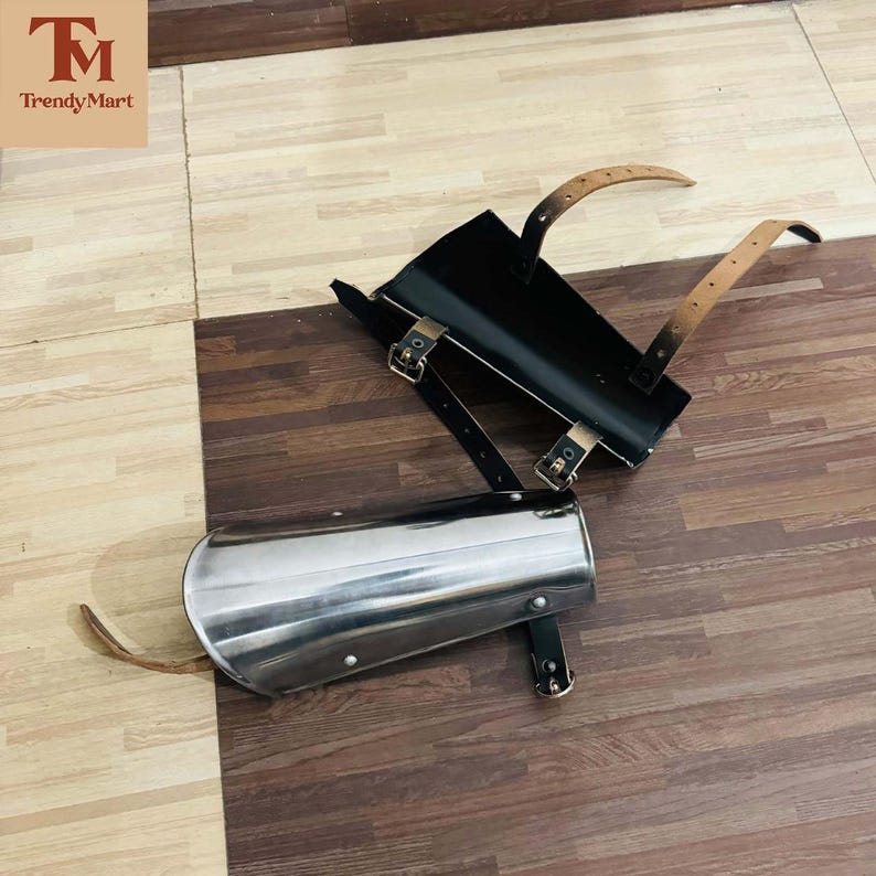 Medieval Arm Guard Bracers Steel Vambraces Silver Polish Hand Armor ...