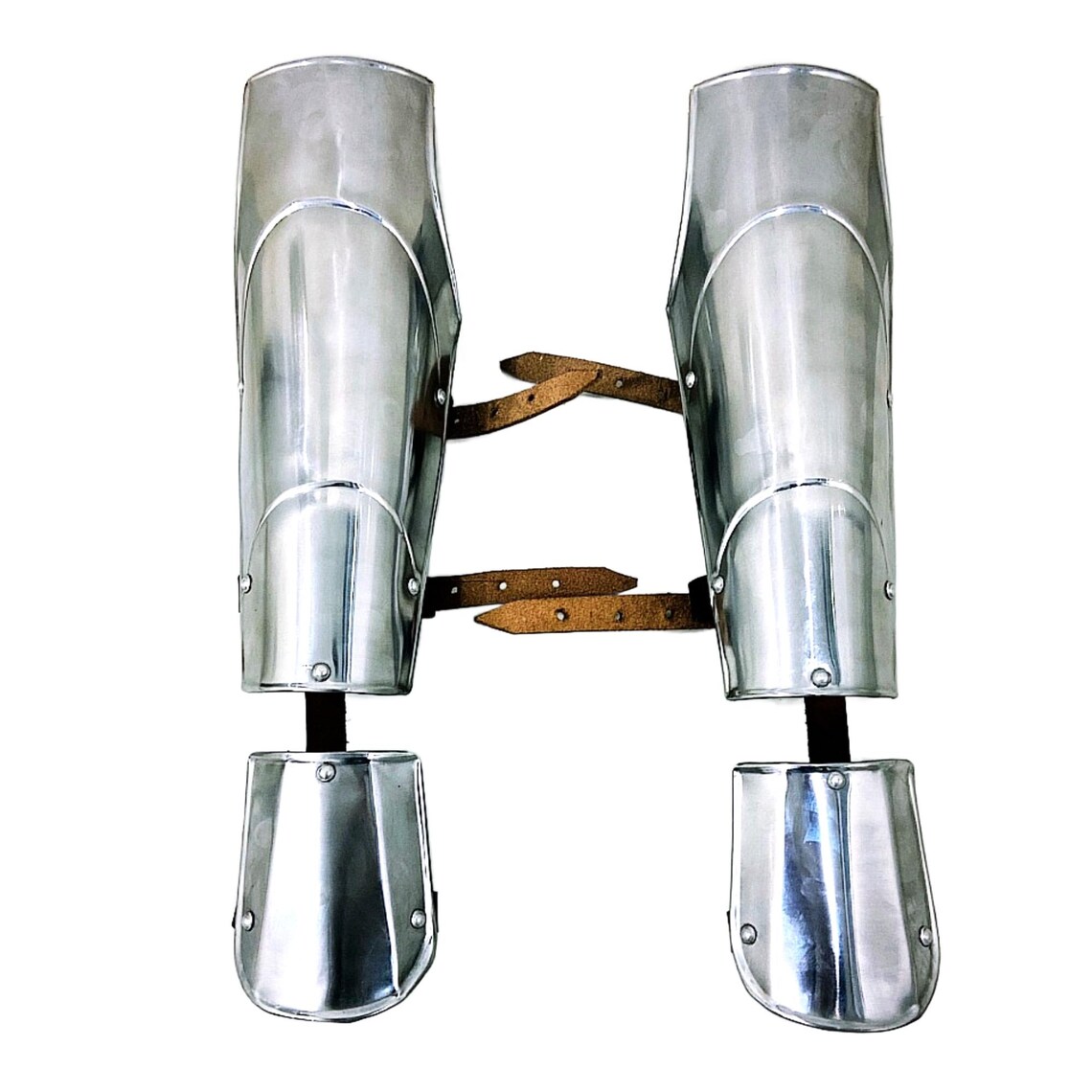 Medieval Arm Guard Bracers Hand Set Steel Vambraces Silver Polish Hand ...