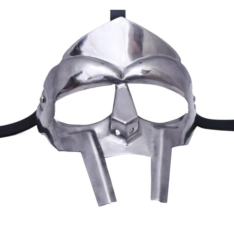 Metal Steel Face Mask Armor Medieval MF Doom Rapper Mask Gladiator ...
