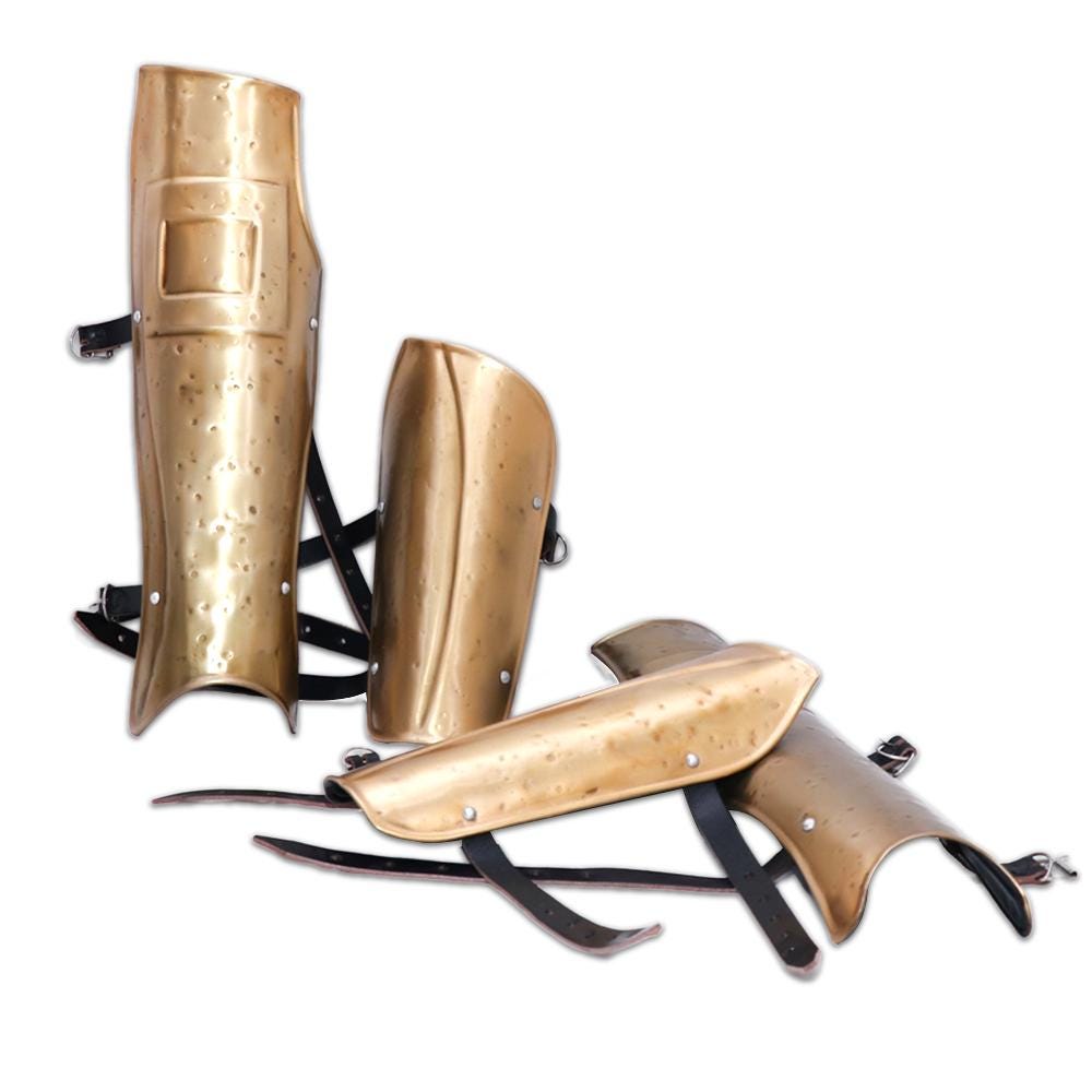 Medieval 300 Movie Spartan Leg Arm Guard Knight King Leonidas Metal Leg ...