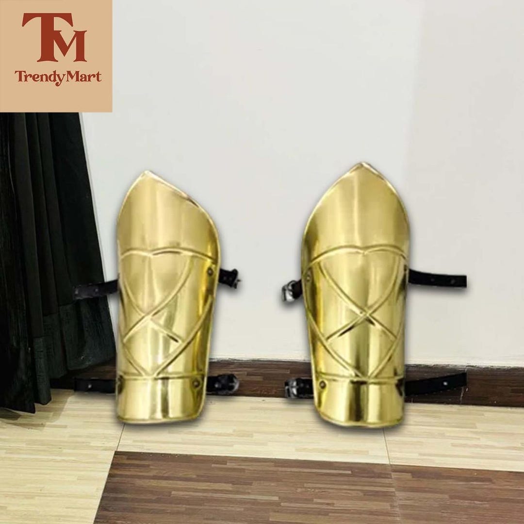 Medieval Arm Guard Bracers Antique Brass Steel Vambraces Wrist Guard ...