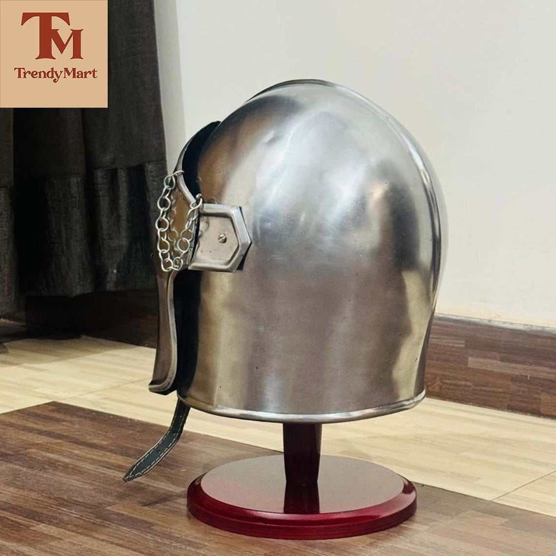 Medieval Knight Steel Barbuta Helmet Crusader Barbute Visored Helmet ...