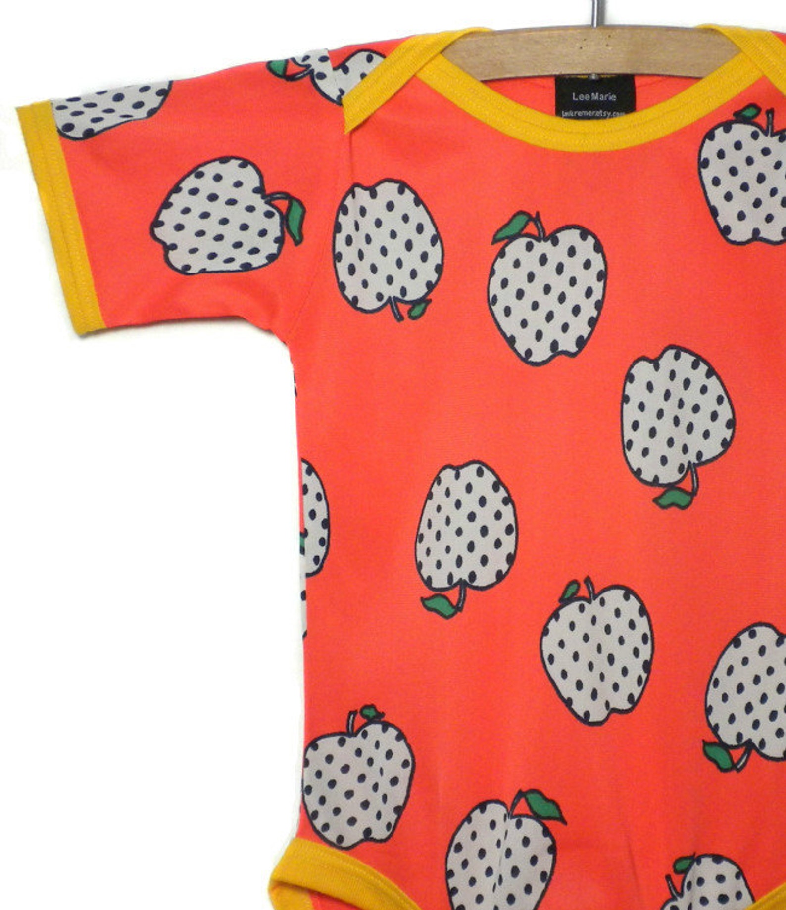 Vintage / Handmade / Bodysuit / Apple / Baby Clothes Red - Etsy