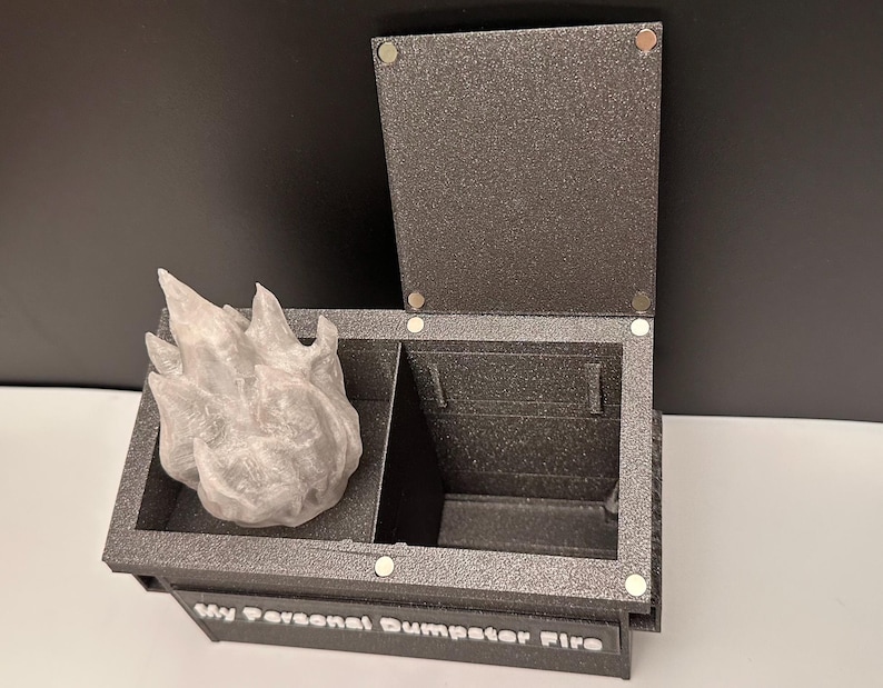 Pen Holder Dumpster Fire Desk Organizer Custom LED Lamp - Etsy