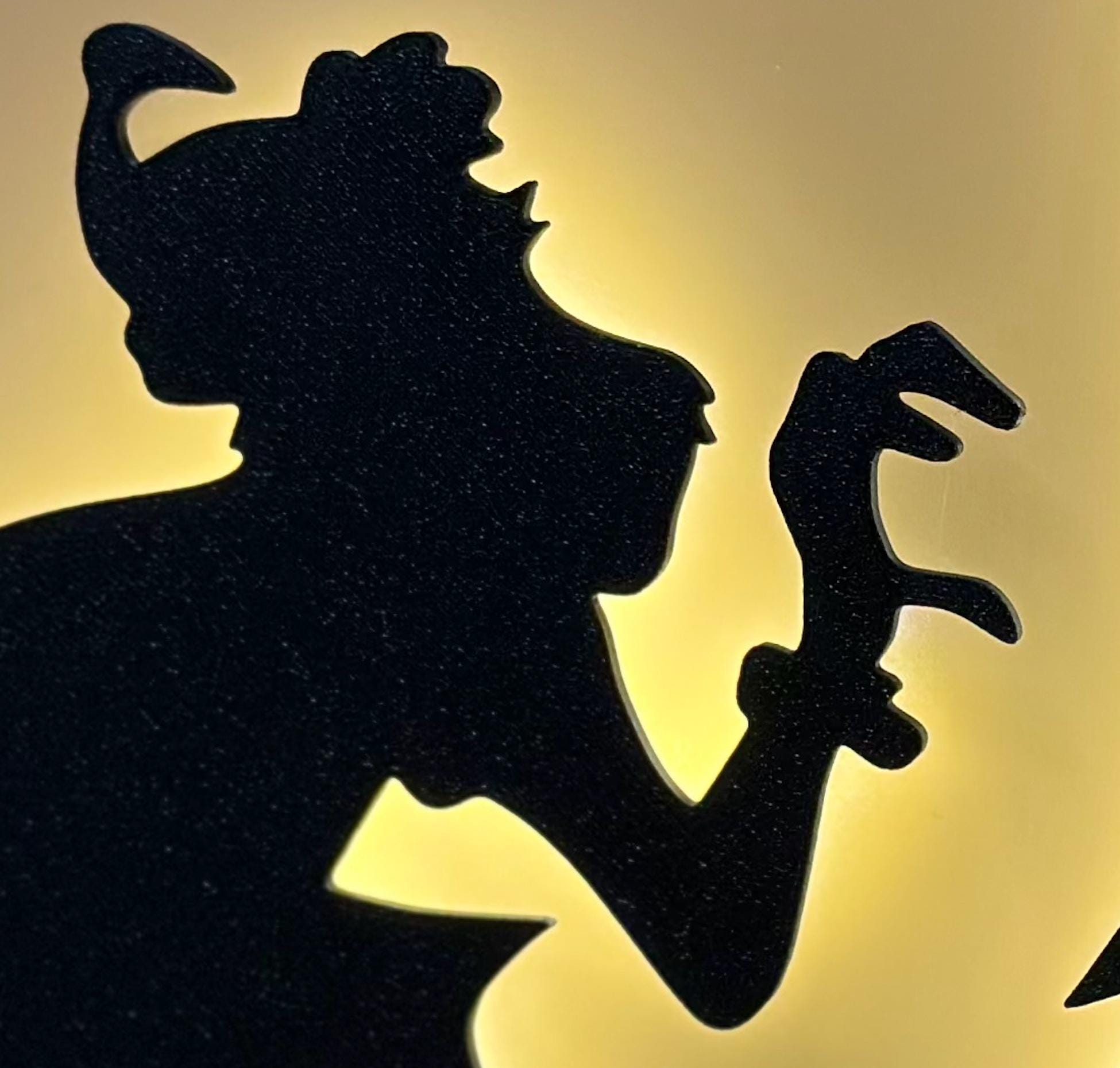 Grinch Silhouette USB Dimmer Light: Festive Christmas Decor for Holiday ...