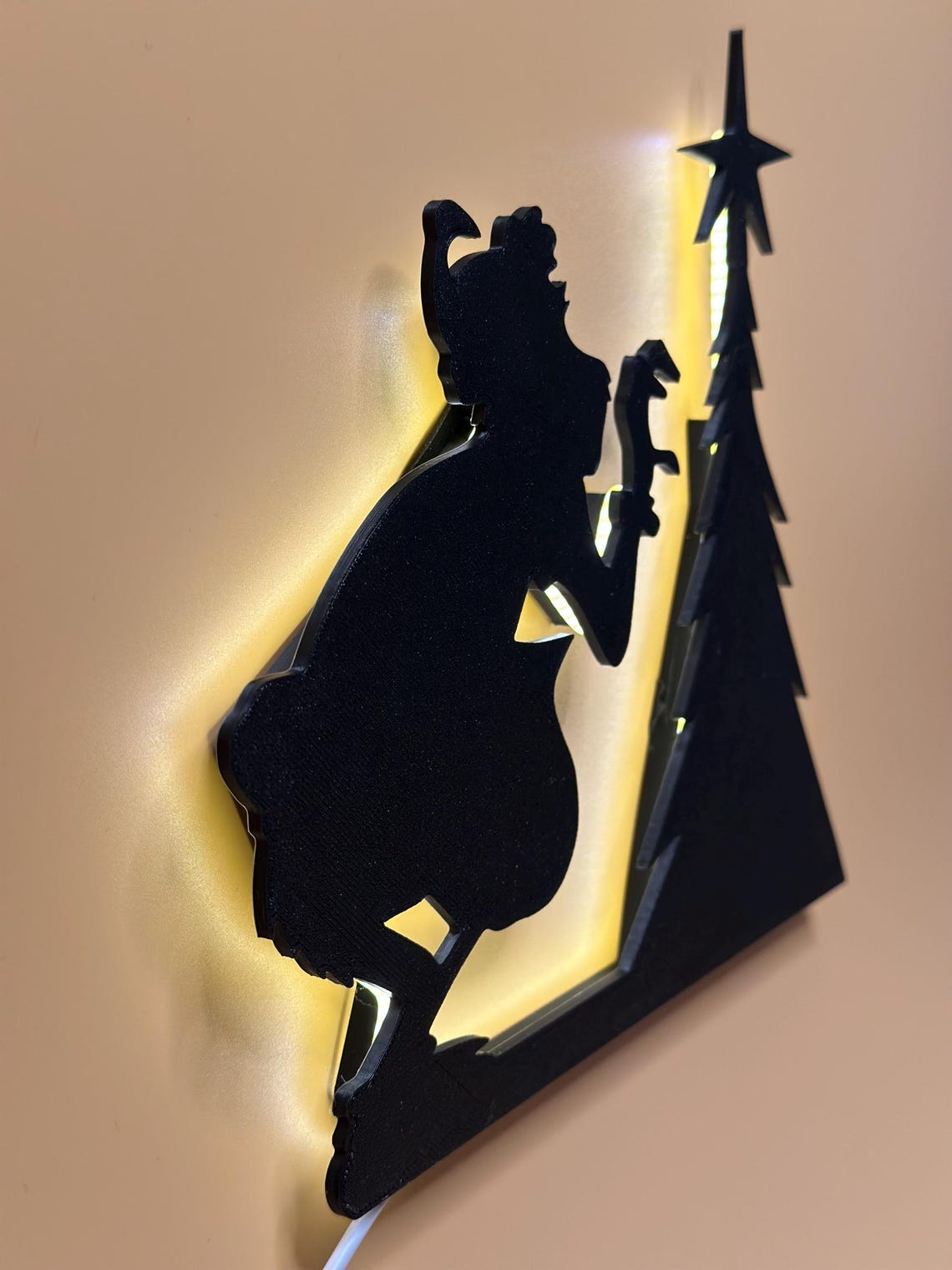 Grinch Silhouette USB Dimmer Light: Festive Christmas Decor for Holiday ...