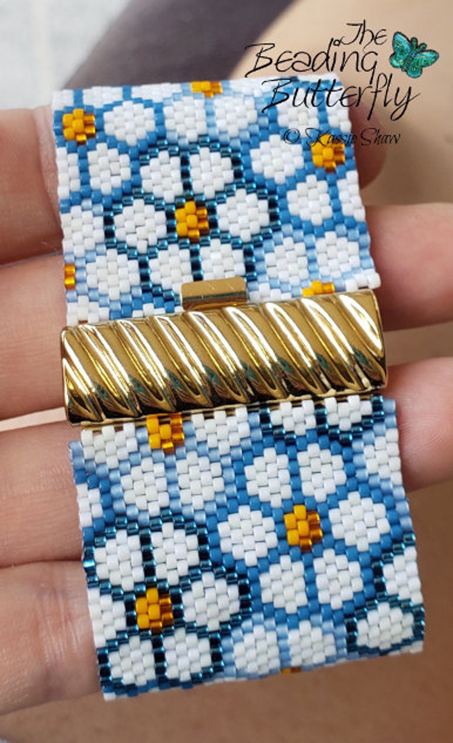 Daisy Patch Bracelet Pattern Odd Count or Even Count Peyote - Etsy