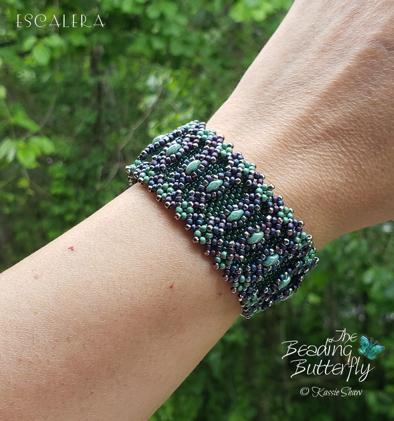 Escalera Double Right Angle Weave DRAW Ladder Cuff - Etsy