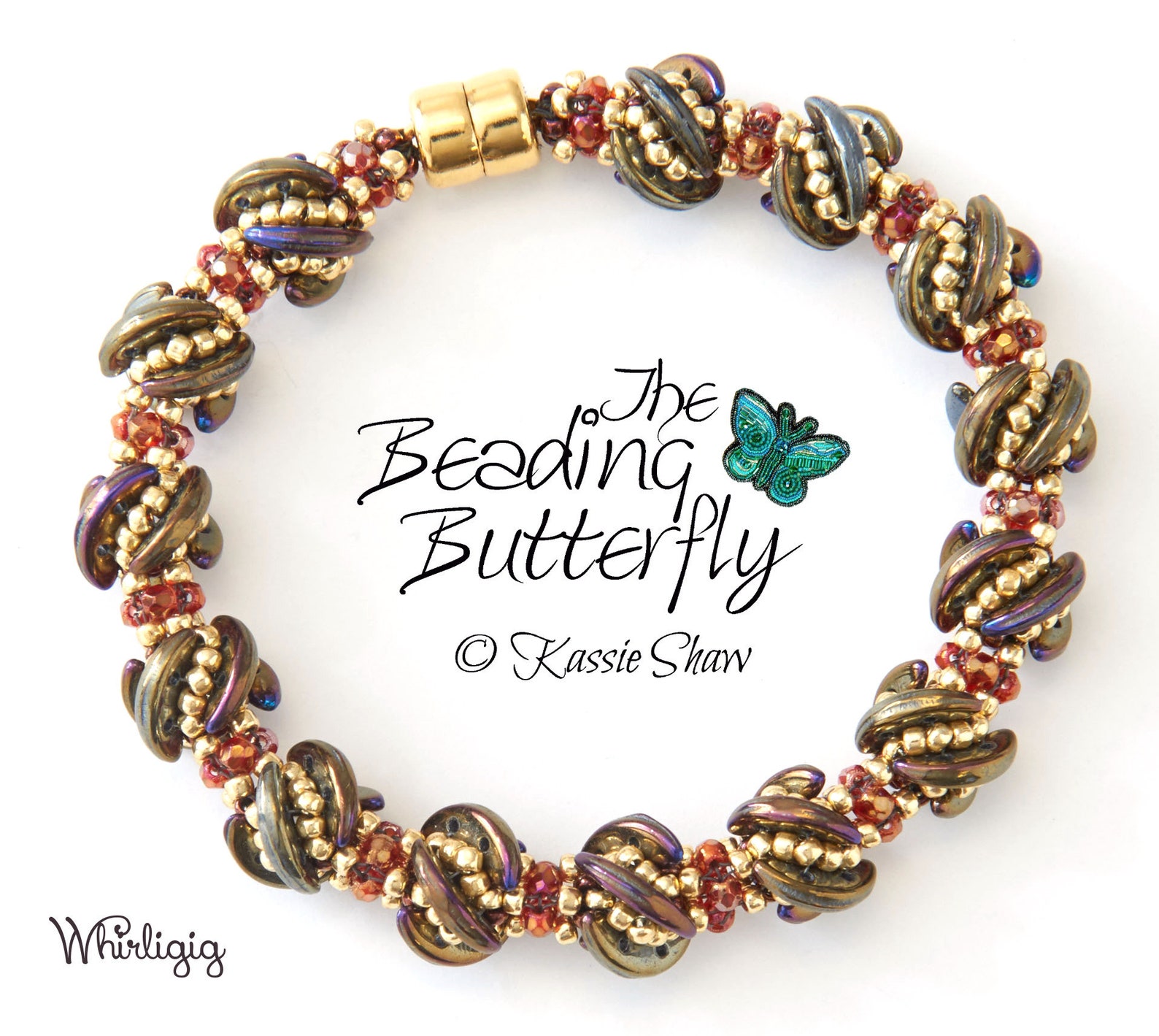Whirligig Bracelet Tutorial - Crescent Bead CRAW Beadweaving Pattern - Etsy