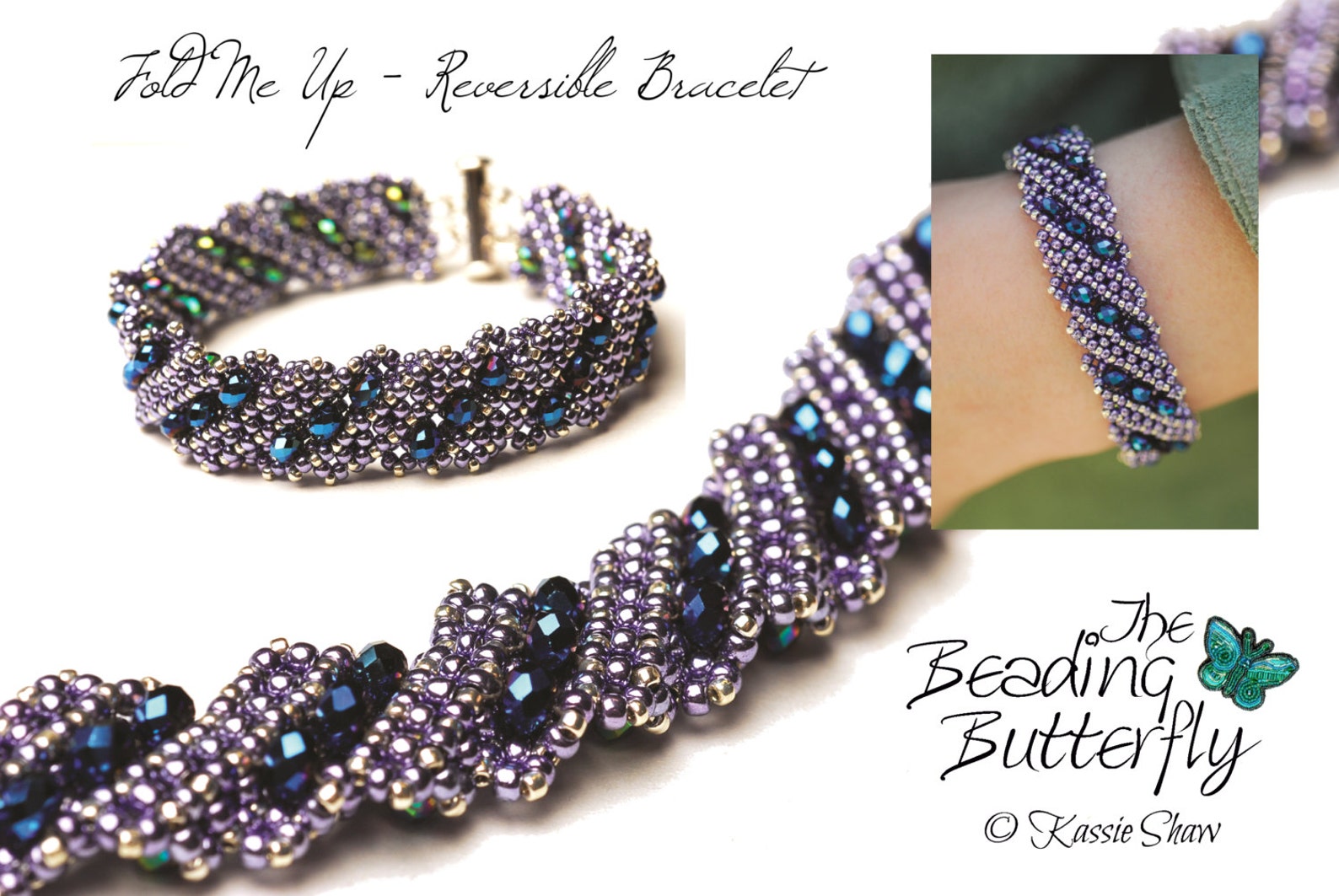 Fold Me up Reversible Bracelet Tutorial Diagonal Faux Right Angle Weave ...