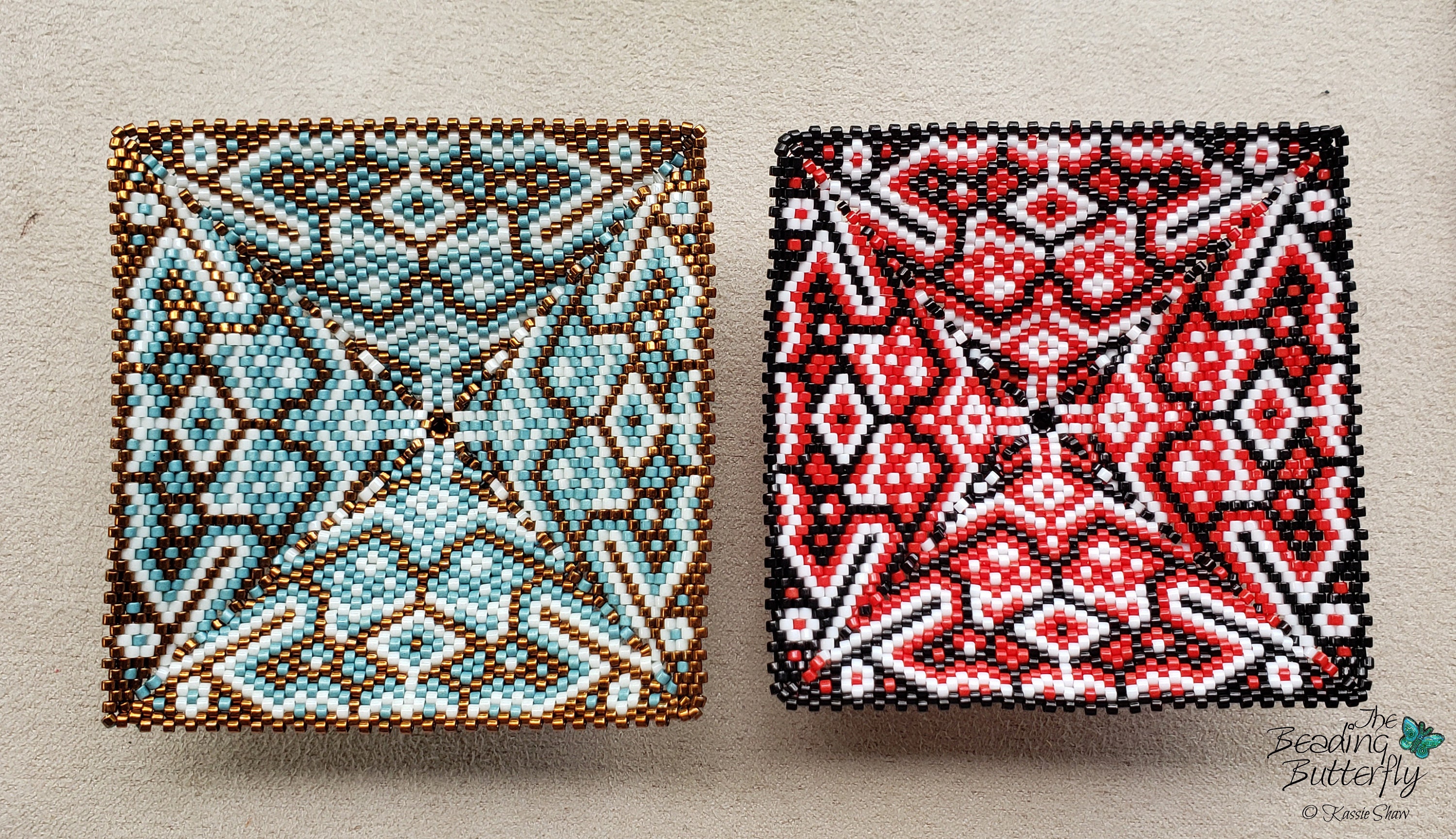 Compass Dish Intermediate Circular Peyote Bowl Pattern - Etsy