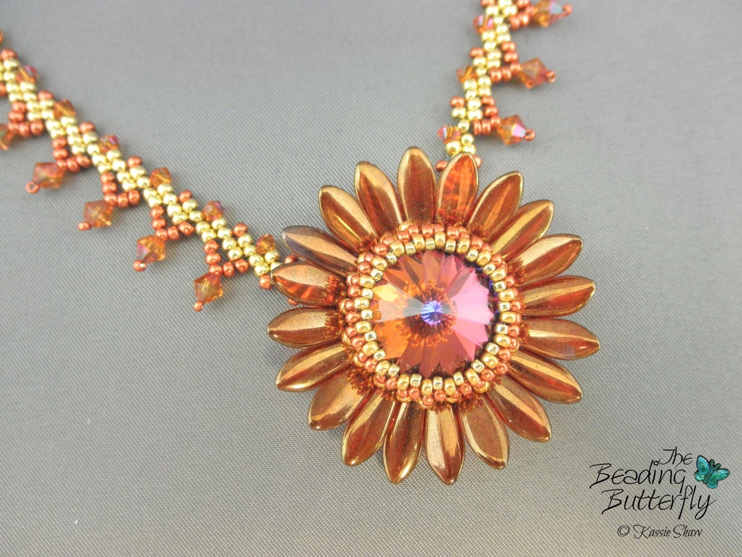 Firewheel Daisy Tutorial - Intermediate FRAW, Peyote, and St Petersburg ...