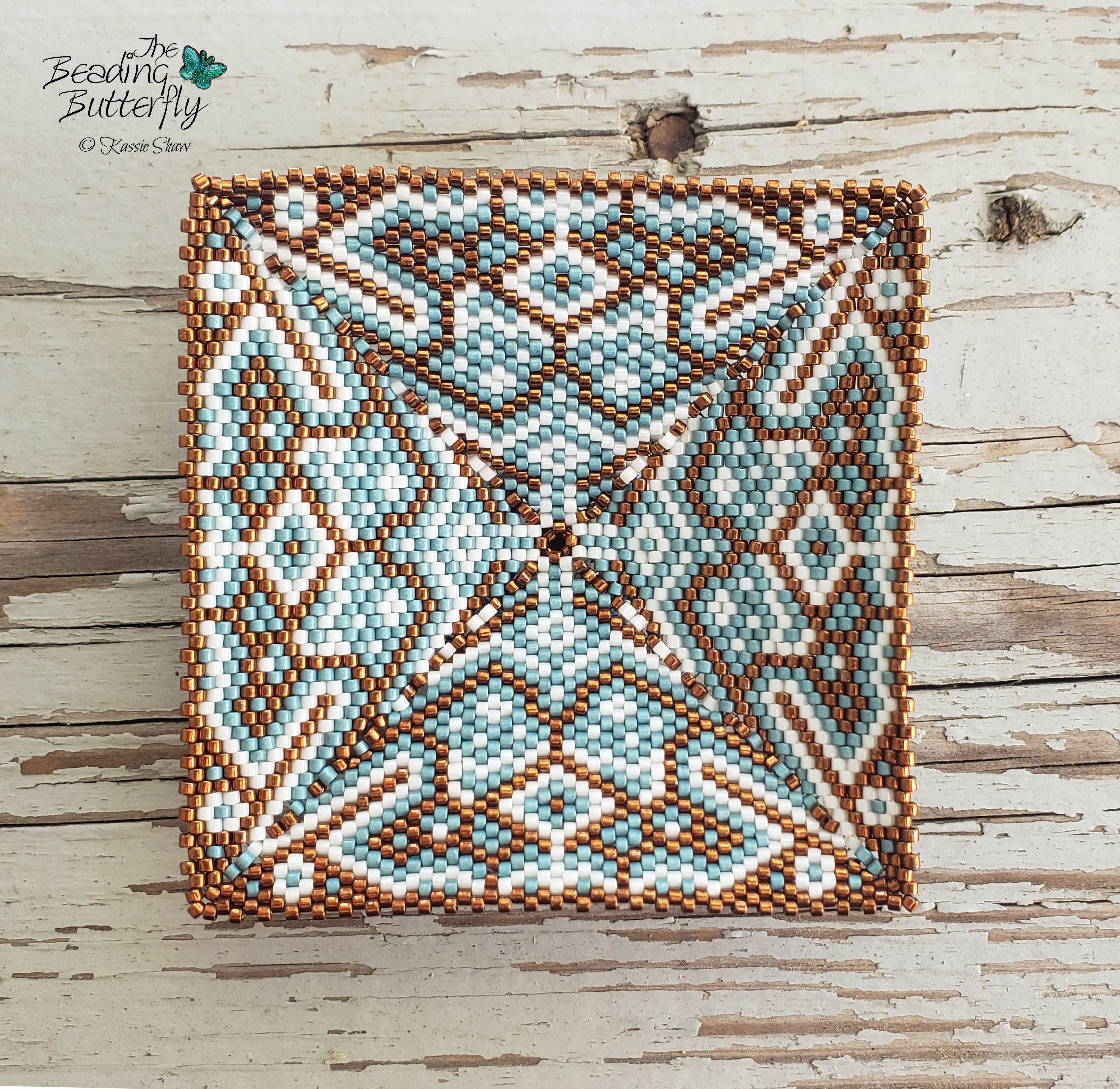 Compass Dish - Intermediate Circular Peyote Bowl Pattern - Etsy