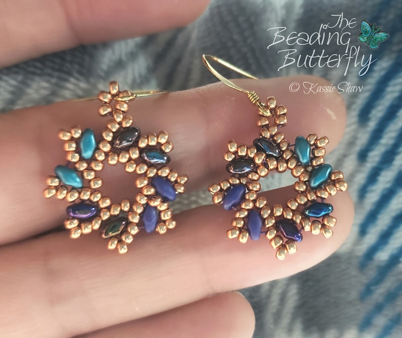 Practically Free Cog Earring Tutorial - Pattern Using Miyuki Seed Beads ...