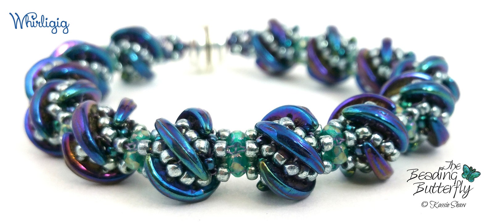 Whirligig Bracelet Tutorial - Crescent Bead CRAW Beadweaving Pattern - Etsy
