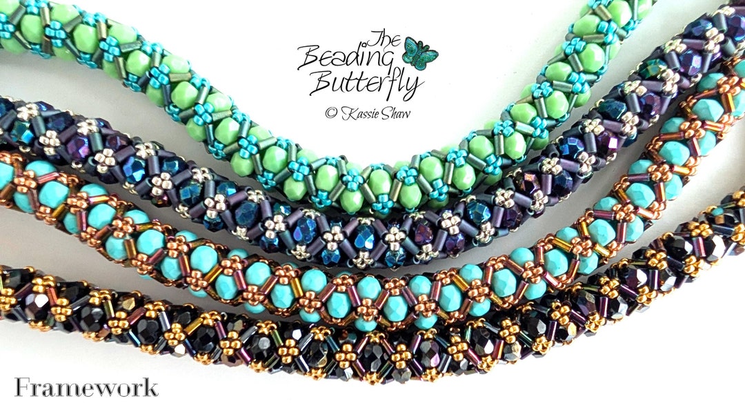 Framework Rope Tutorial - Advanced Beginner Netting/peyote Pattern - Etsy