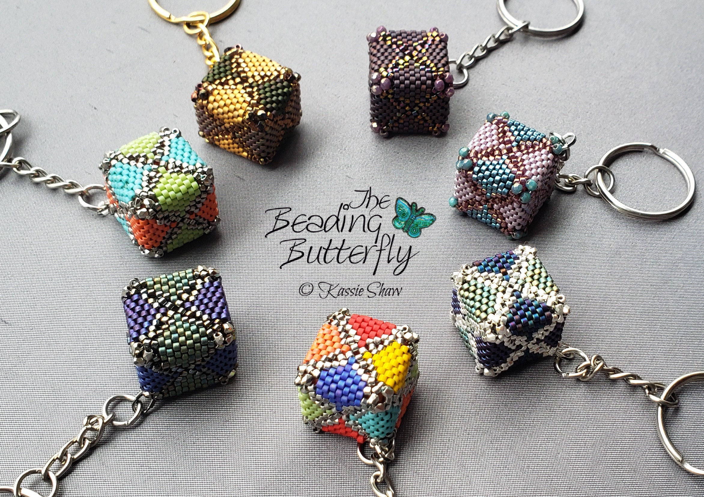 Peyote Cube Keychain Tutorial - Etsy