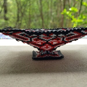 Compass Dish - Intermediate Circular Peyote Bowl Pattern - Etsy