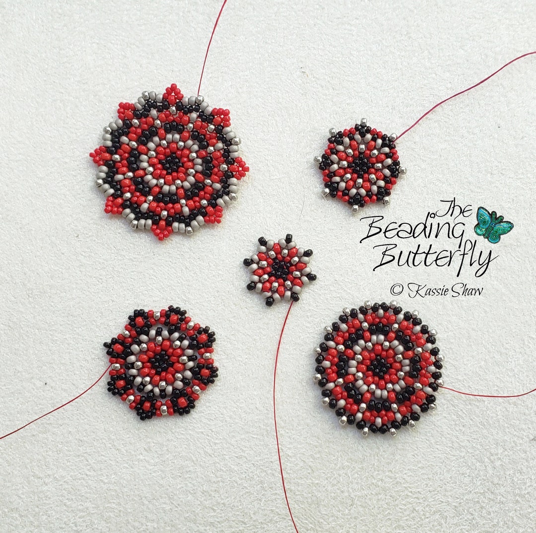 Mandala Madness - Mix and Match Circular Peyote Necklace Bracelet or Earrings - Intermediate - Etsy