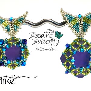 Fae's Trinket Beaded Pendant Beading Tutorial Peyote Butterfly Bail ...