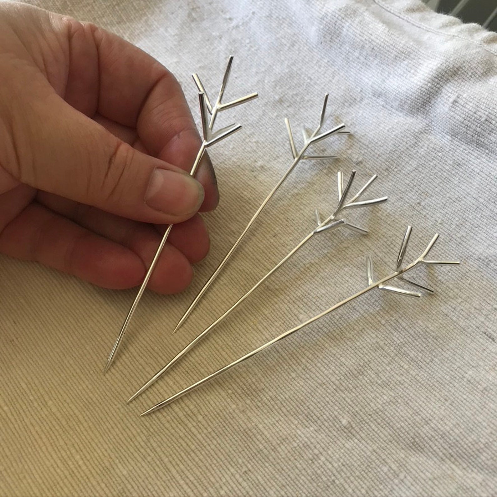 Moderne Cocktail Picks in Sterling Silver - Etsy