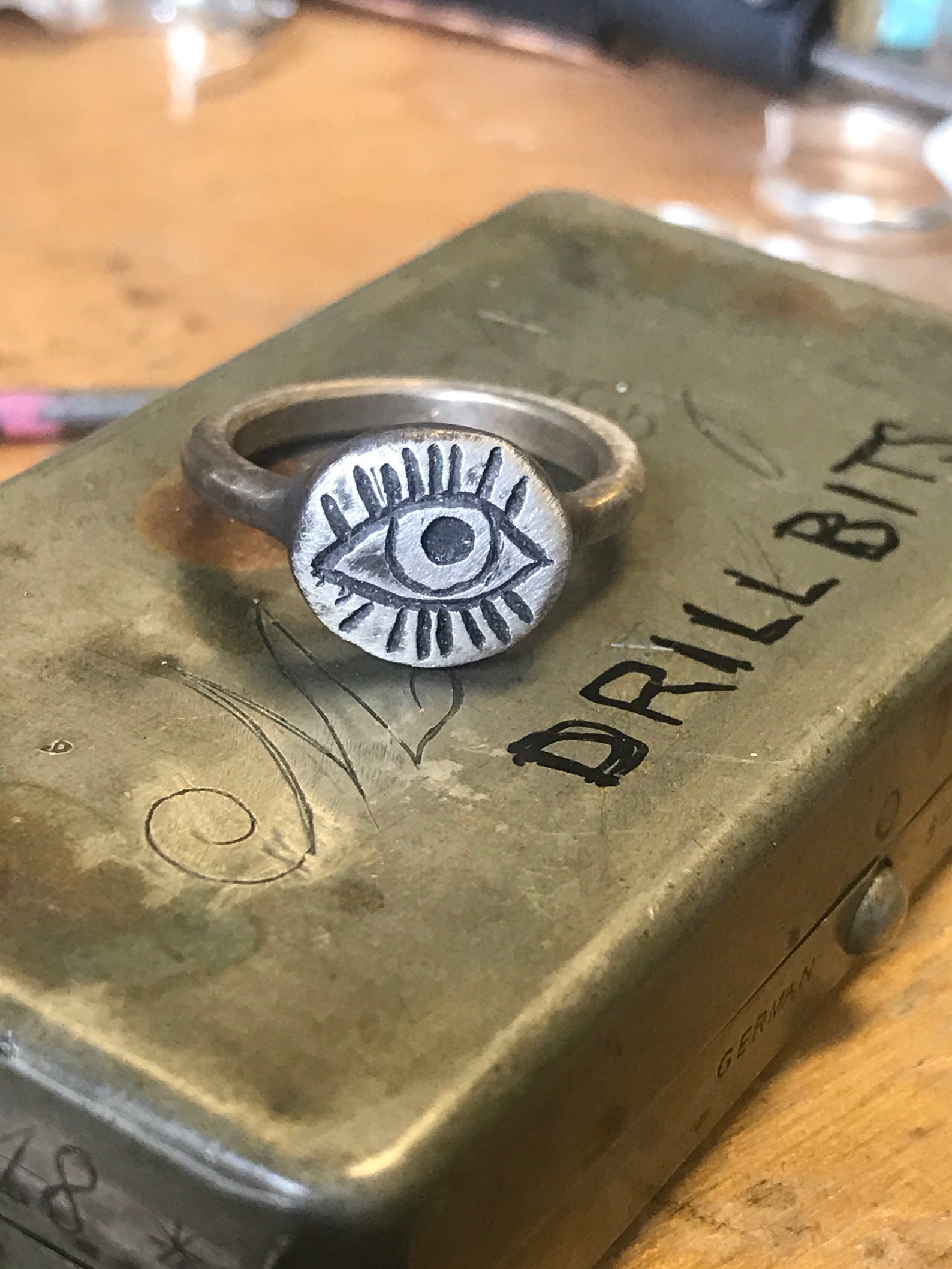 Eye Signet Ring in Silver - Etsy