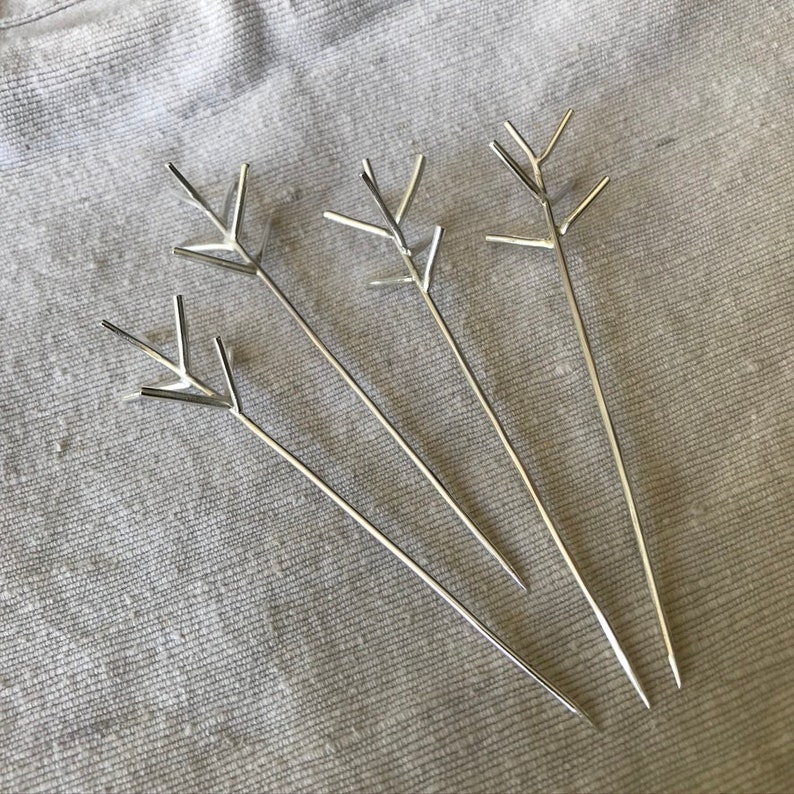 Moderne Cocktail Picks in Sterling Silver - Etsy